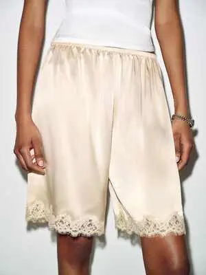 REFORMATION Clara Silk Bermuda Short