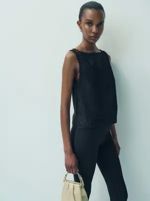REFORMATION Fiorella Top - Black