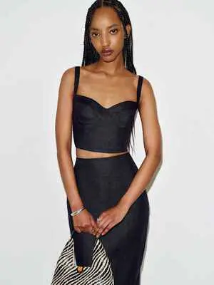 REFORMATION Fontana Linen Two-piece Set