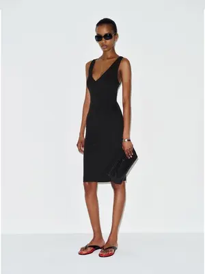 REFORMATION Joni Knit Dress - Black