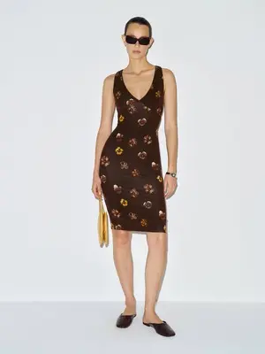 REFORMATION Joni Knit Dress - Brown