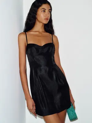 REFORMATION Jorie Mini Dress - Black