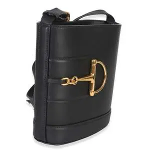 Gucci Smooth Calfskin Hasler Horsebit Bucket Bag