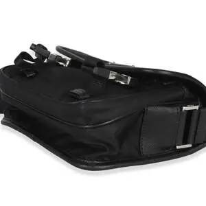 Prada Re-nylon Saffiano Double Buckle Messenger Bag
