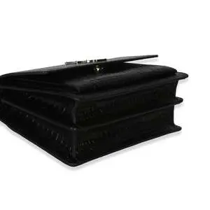 Saint Laurent Croc Embossed Calfskin Monogram Sunset Bag