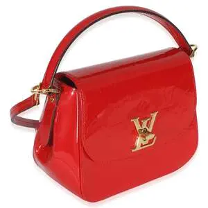 LOUIS VUITTON Monogram Vernis Pasadena Shoulder Bag - Red
