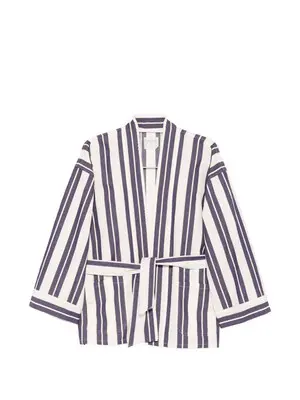 FORTE_FORTE Striped Kimono Jacket - Blue