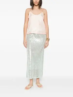 FORTE_FORTE Printed Silk Tank Top - Pink