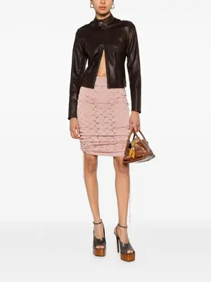 MARINE SERRE Moon Devore Skirt - Pink