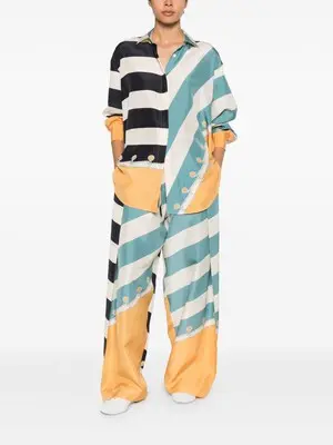 Loewe Printed Silk Trousers - Multi