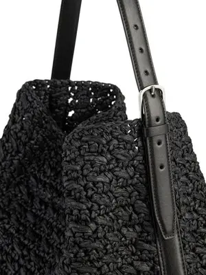TOTEME Rafia Belted Tote Bag - Black