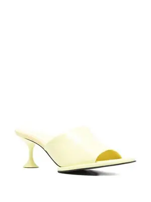 SERGIO ROSSI Leather Mules - Yellow