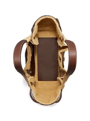 Tory Burch Romy Straw Tote Bag - Beige