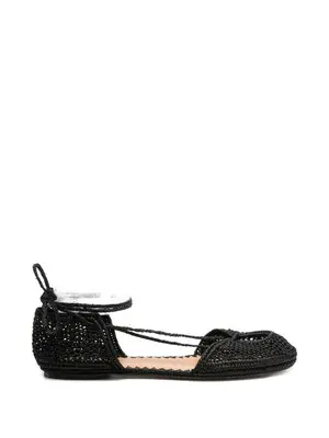 ODISSI Lima Raffia Espadrilles - Black