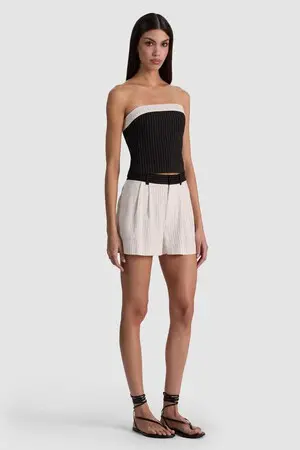 Alice + Olivia Kelly Linen Strapless Top