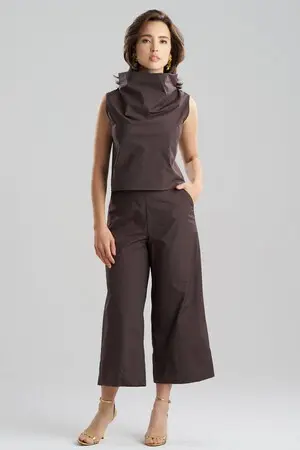 Natori Techno Poplin Cowl Top