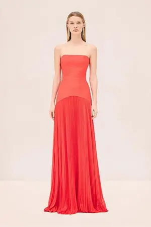 Strapless Pleated Evening Gowns