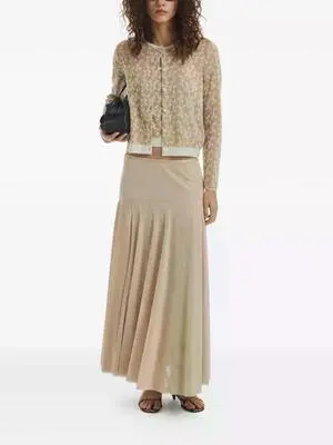 CRUSH COLLECTION Long Pleated Tulle Skirt