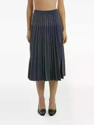 CRUSH COLLECTION Pleated Midi Skirt
