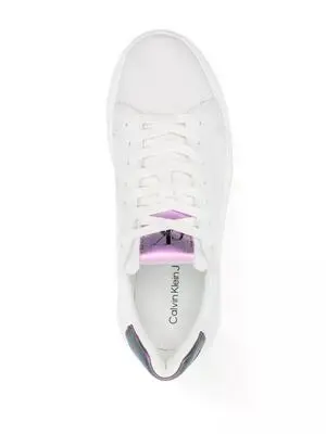 Calvin Klein Iridescent-effect Low-top Sneakers