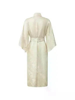 Shanghai Tang Floral Silk Dressing Gown