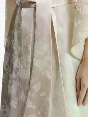 Shanghai Tang Floral Silk Dressing Gown
