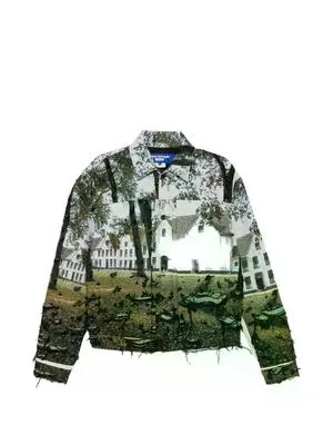 Junya Watanabe Graphic-embroidered Distressed Jacket