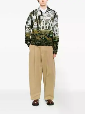 Junya Watanabe Graphic-embroidered Distressed Jacket