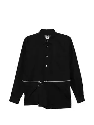 Comme Des Garçons Zip-detail Cotton Shirt
