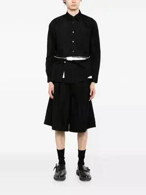Comme Des Garçons Zip-detail Cotton Shirt