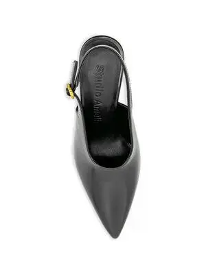 Studio Amelia Halo Slingback Pumps - Black