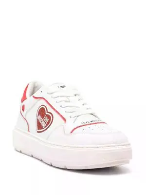 Moschino Logo-patch Leather Sneakers