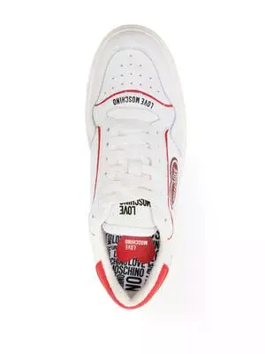 Moschino Logo-patch Leather Sneakers