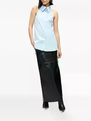 Karl Lagerfeld Halter-neck Poplin Blouse
