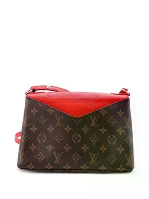 LOUIS VUITTON Saint Michel Handbag Monogram Canvas And Epi Leather - Red