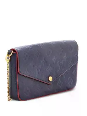 LOUIS VUITTON Felicie Pochette Monogram Empreinte Leather - Blue