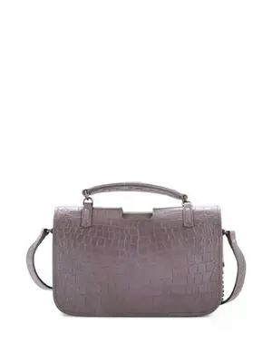 Saint Laurent Charlotte Messenger Bag Crocodile Embossed Leather