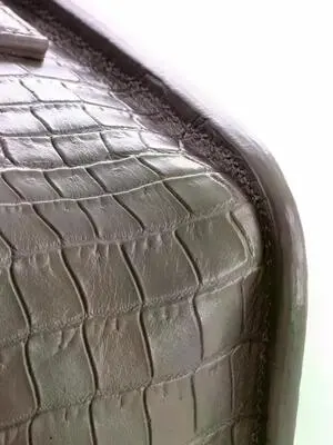 Saint Laurent Charlotte Messenger Bag Crocodile Embossed Leather