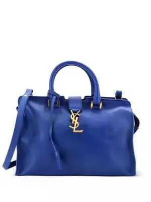 Saint Laurent Monogram Cabas Small Satchel - Blue