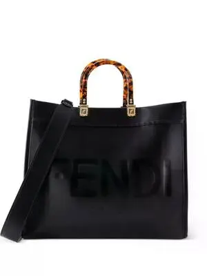 Fendi Sunshine Shopper Medium Tote Bag - Black
