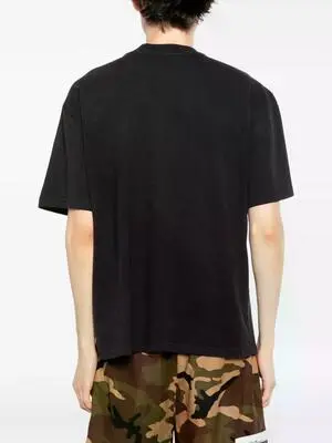 MELT Graphic-print Round Neck T-shirt - Black