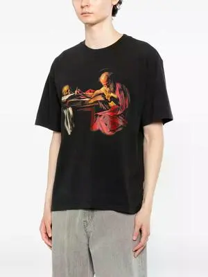 MELT Graphic-print Round Neck T-shirt - Black