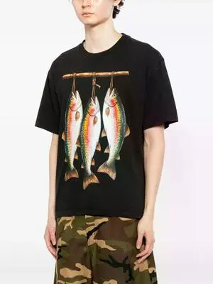 MELT Graphic-print Round Neck T-shirt - Black