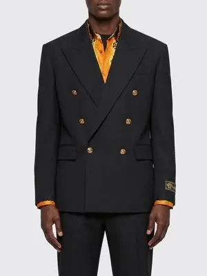 Versace Double-breasted Virgin Wool Blazer
