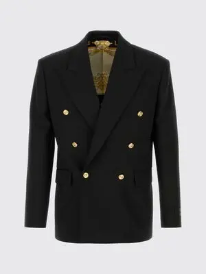 Versace Double-breasted Virgin Wool Blazer