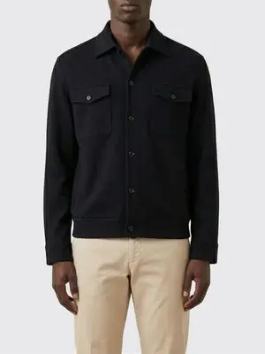LARDINI Cotton Shirt Jacket - Blue