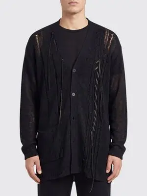 Yohji Yamamoto Linen And Cotton Cardigan - Black