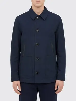Brioni Cotton Linen Shirt Jacket - Blue