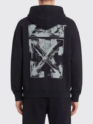 Off-White Arrow Cotton Hoodie - Black