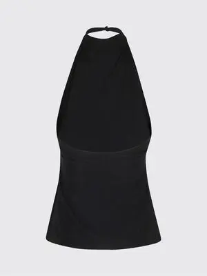 Norma Kamali High Neck Halter Top - Black